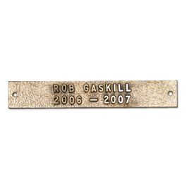 1" X 6" Custom Cast Bronze Name Plate CRS Marketing