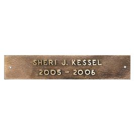 1-1/2" x 8" Custom Cast Bronze Name Plate CRS Marketing