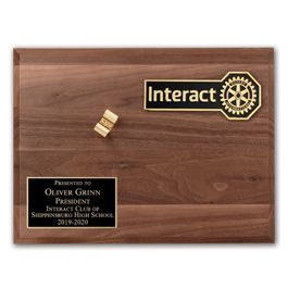 INTERACT Walnut Display Board for Gavel CRS Marketing