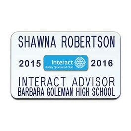 Interact 4-Line Custom Plastic Name Badge CRS Marketing