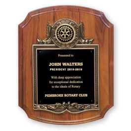 Sculptured Casting on Solid Walnut Plaque CRS Marketing