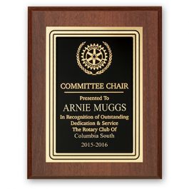 Committee Chairperson Plaque - Club Executive Series CRS Marketing