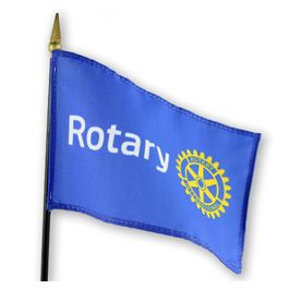 4" x 6" Miniature Rotary International Masterbrand Flag CRS Marketing