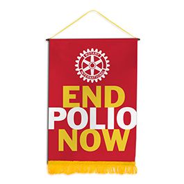 End Polio Now 18" x 26" Podium Banner CRS Marketing
