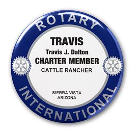 Traditional Style Charter Member or Special Title Name Badge CRS Marketing