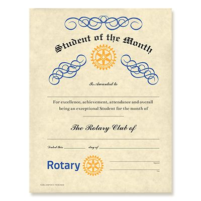 Student Of The Month Certificate